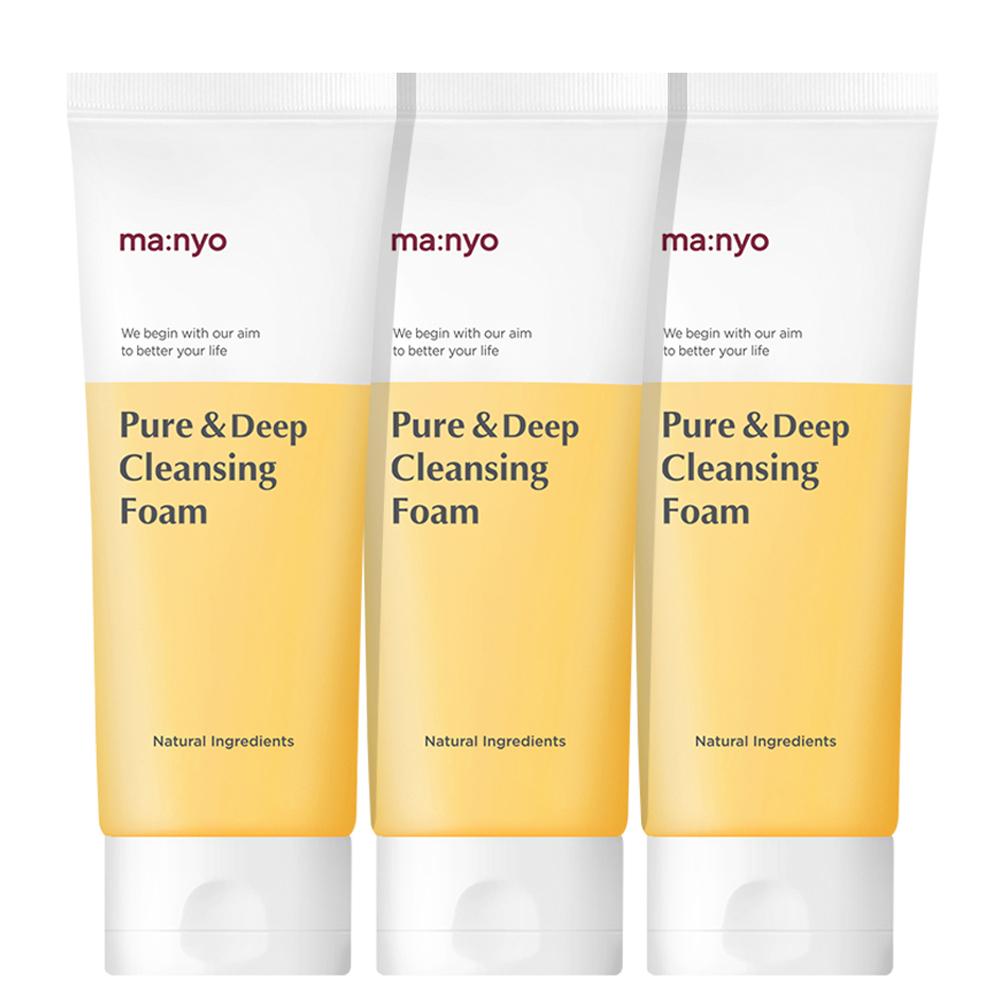 MANYO FACTORY Pure & Deep Cleansing Foam 100ml X 3ea – Korean cosmetics