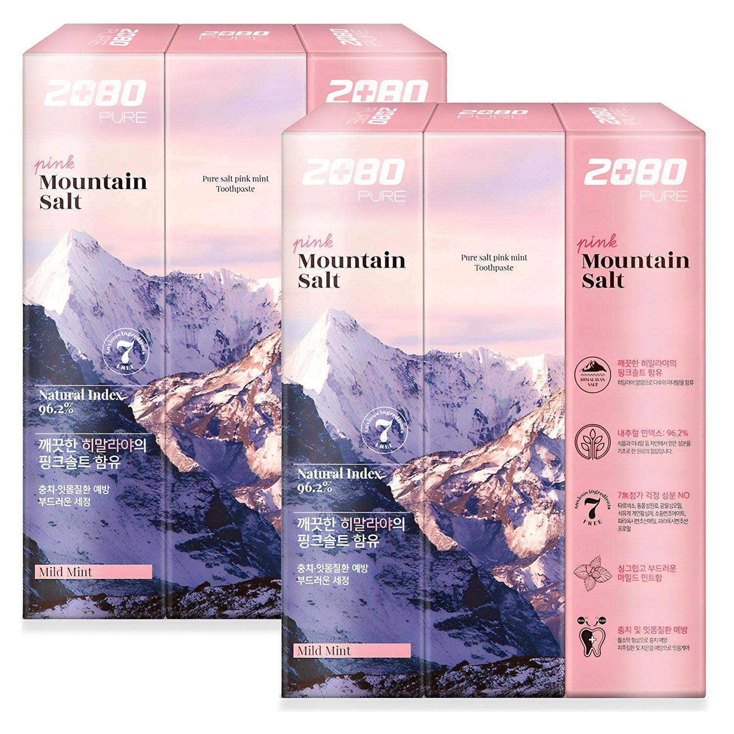 AEKYUNG 2080 Pure Pink Mountain Salt Toothpaste 150g X 6ea – Korean cosmetics